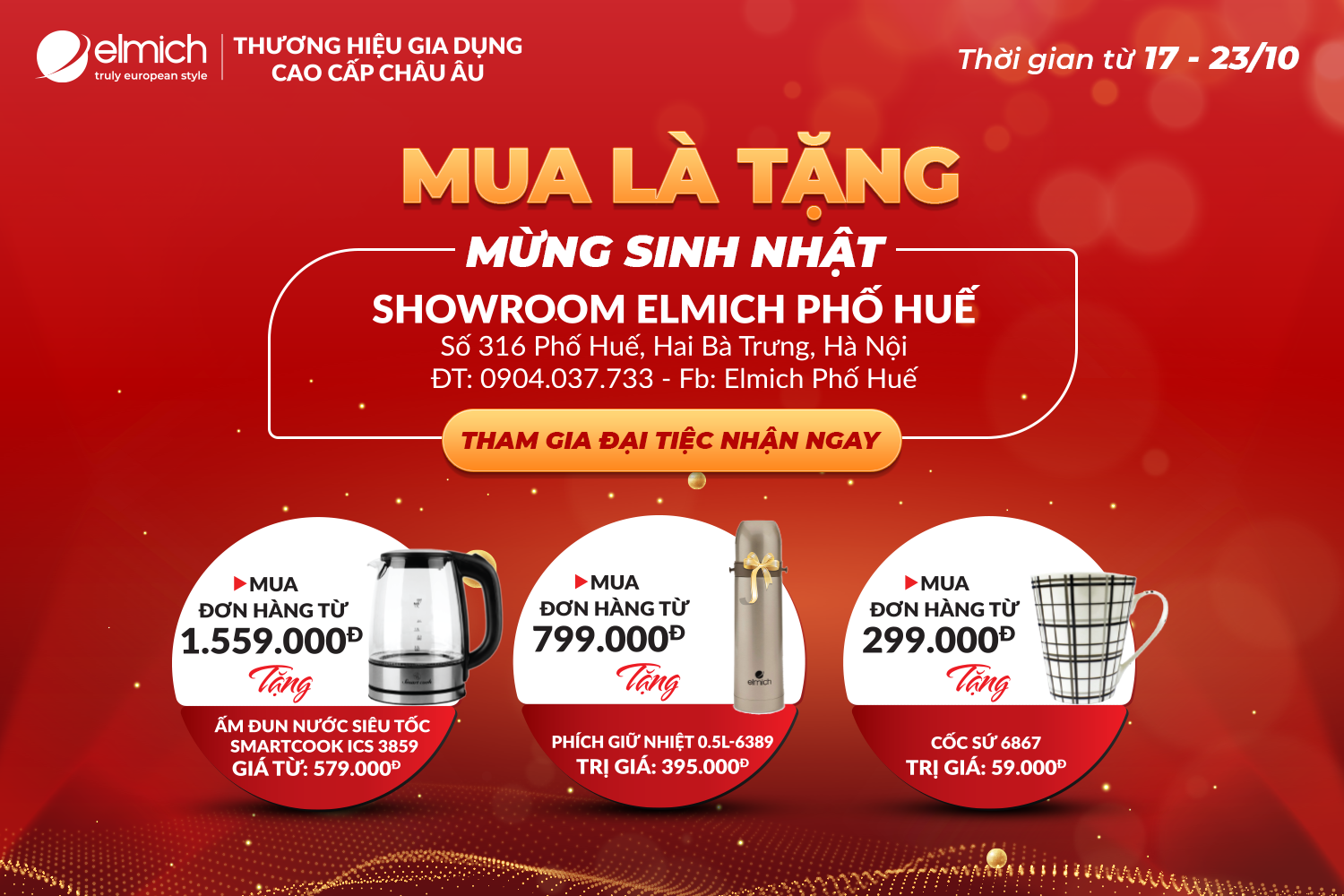 KHUYẾN MẠI BÙNG NỔ MỪNG SINH NHẬT ELMICH PHỐ HUẾ 8 TUỔI